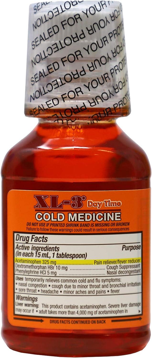 XL-3 Non-Drowsy Cold & Flu Relief 6oz Bottle - Orange Flavor | Buy Now ...