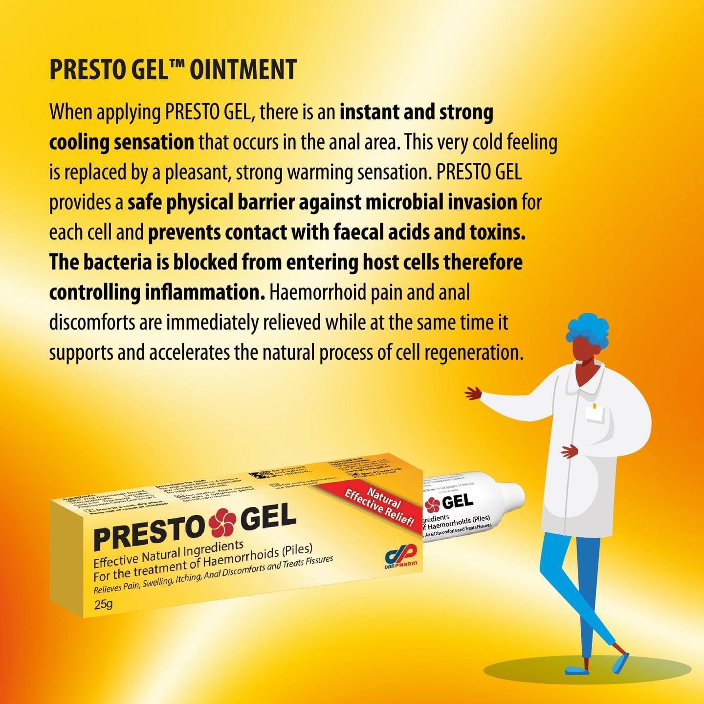 Presto Gel for Hemorrhoids | Natural Treatment for Internal & External ...