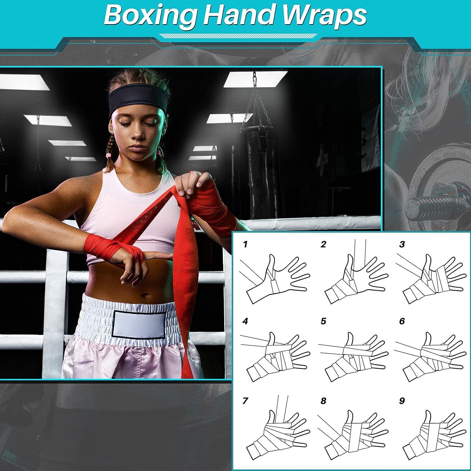 Junkin 12 Pairs Boxing Hand Wraps - Mexican Style for MMA & Martial ...