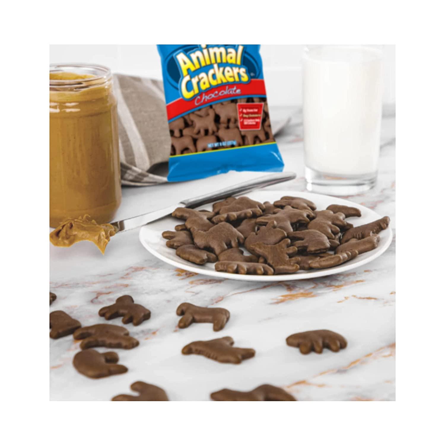 Ja'Cor Chocolate Animal Crackers Snack Packs - Assorted Animal Shapes ...