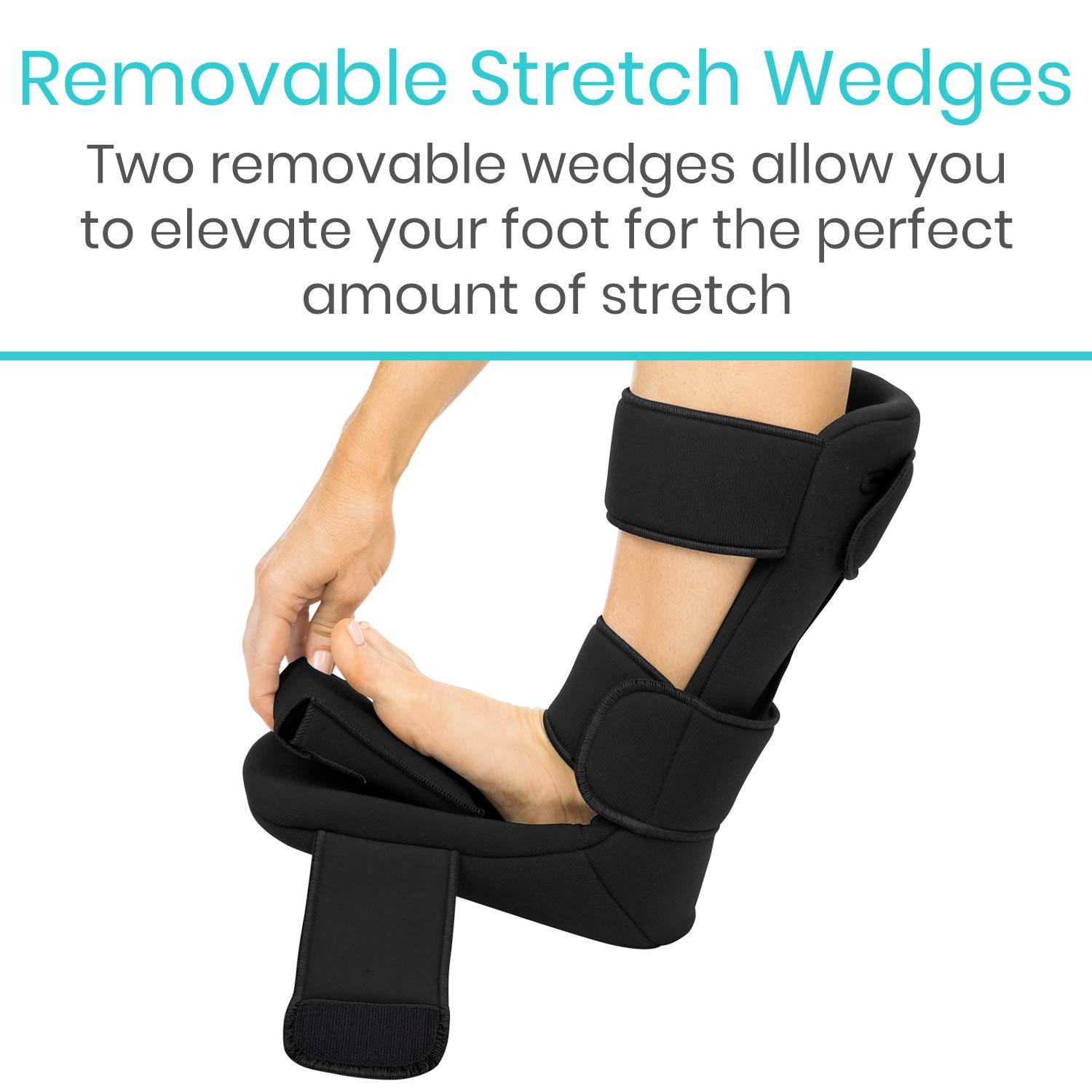 Vive Plantar Fasciitis Night Splint + Spike Ball - Orthopedic Leg Brace ...