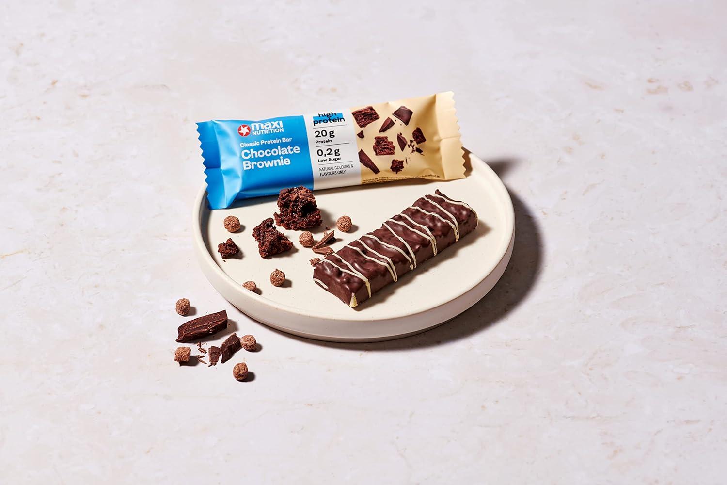 Maxinutrition Classic Protein Bar Chocolate Brownie - 21x40g High ...