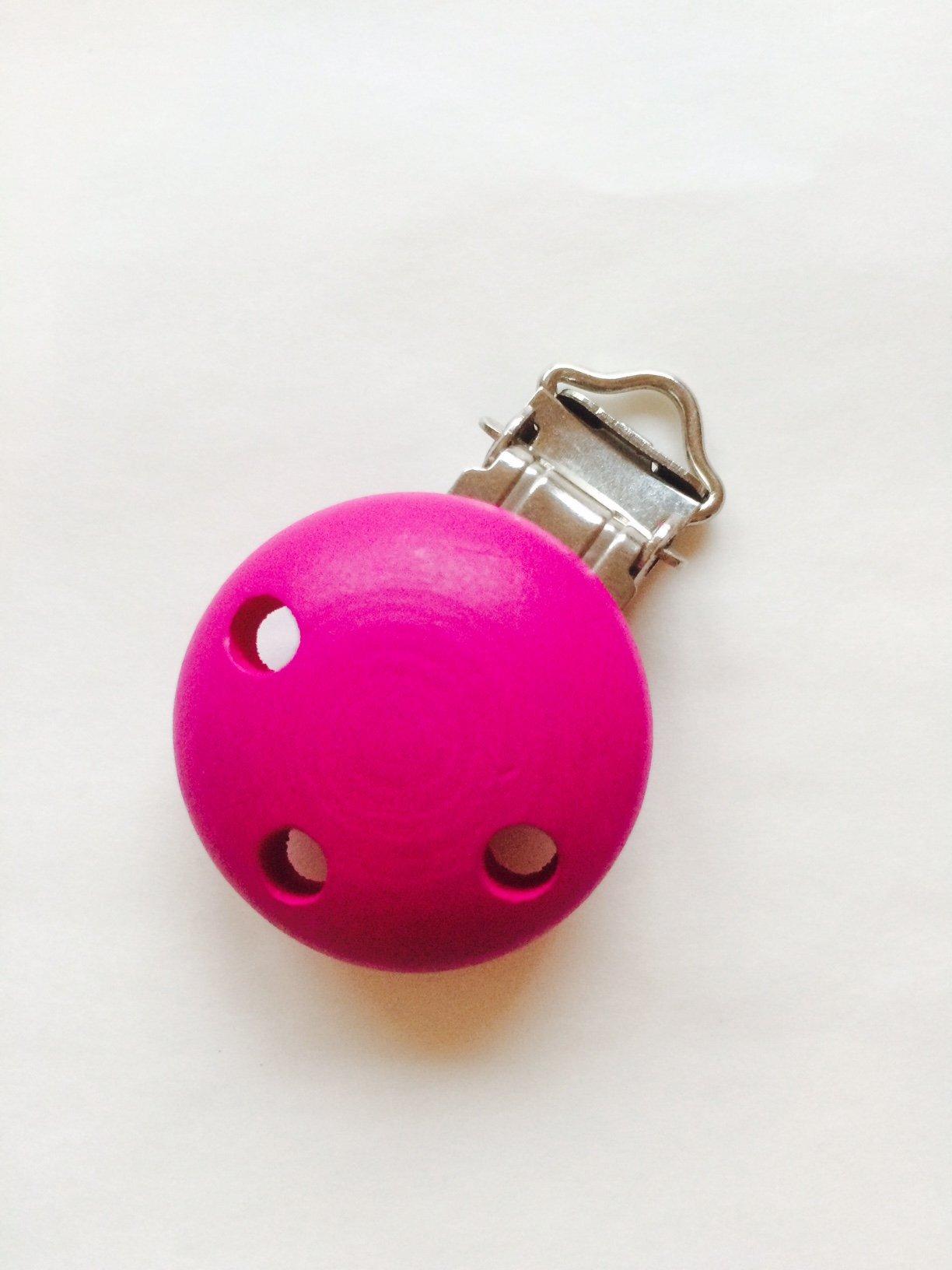 Customizable Pink Pacifier Clip - 8 Color Options for Perfect Pacifier ...