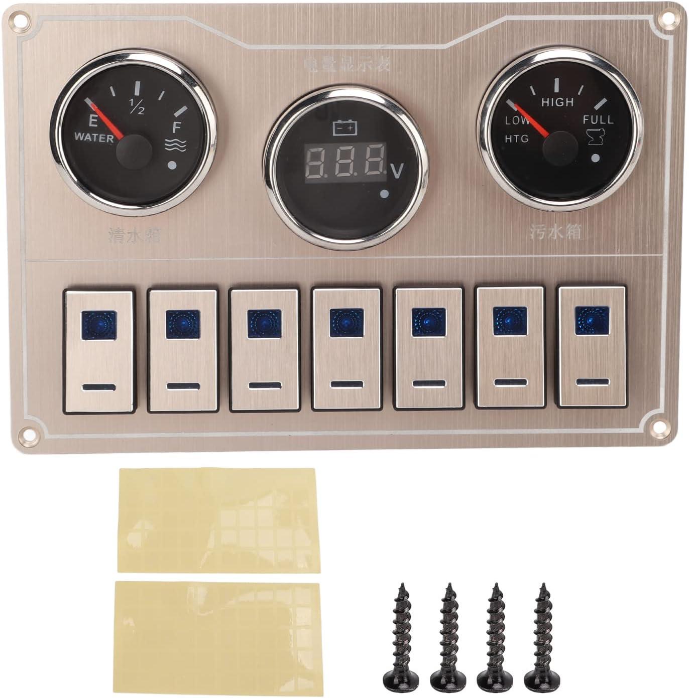 Toggle Switch Panel - IP65 Waterproof 3 Gauge Rocker Switch Panel for ...