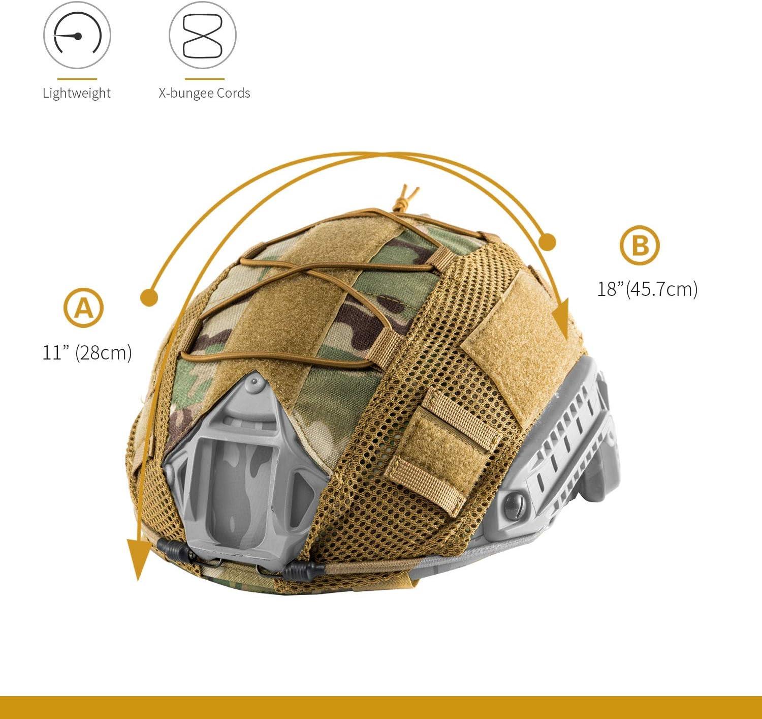 OneTigris Multicam Helmet Cover ZKB06 No Helmet - Cloth Cover for ...