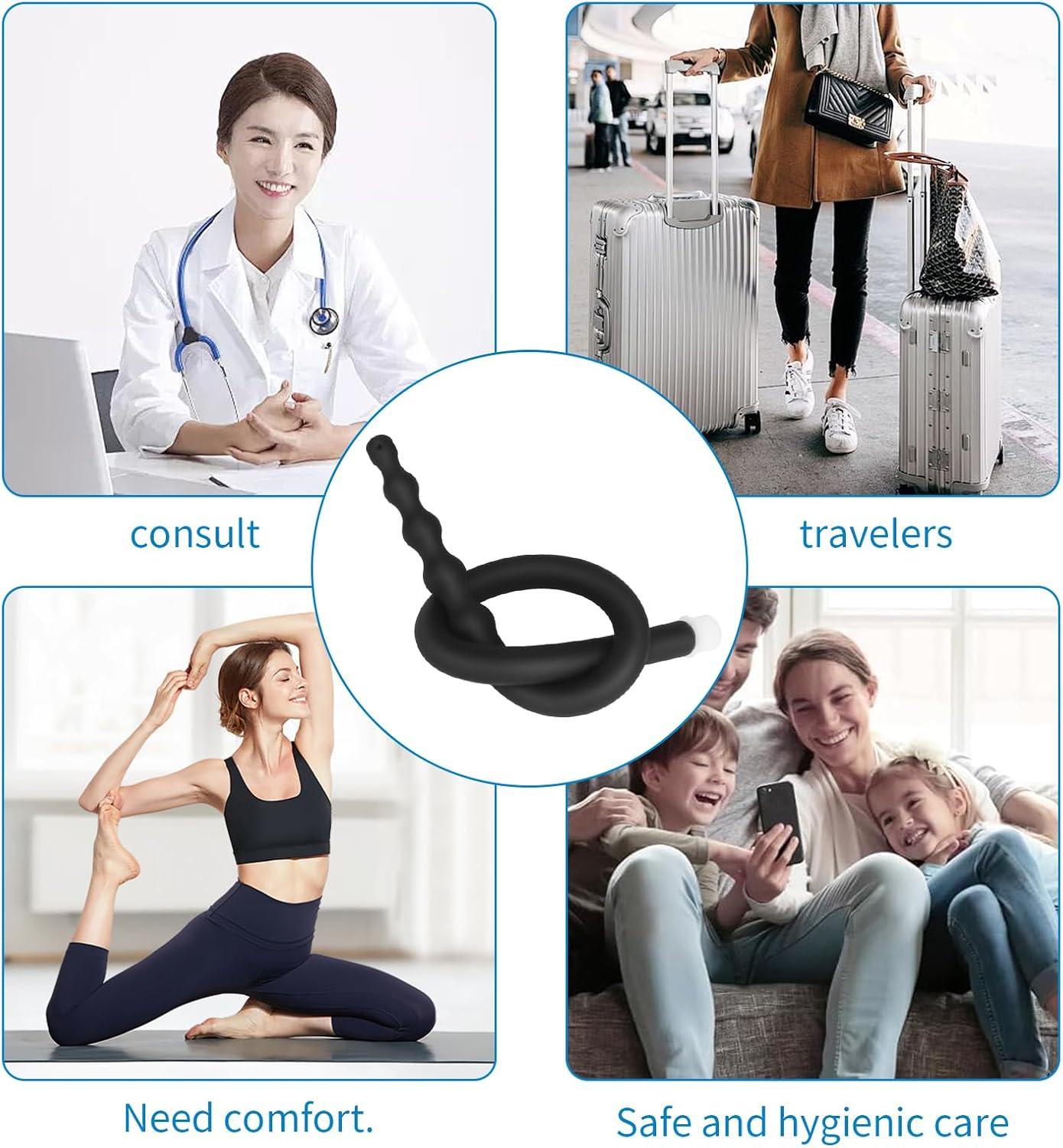 Shower Enema Douche Nozzles - 4 Holes Silicone Attachments for ...