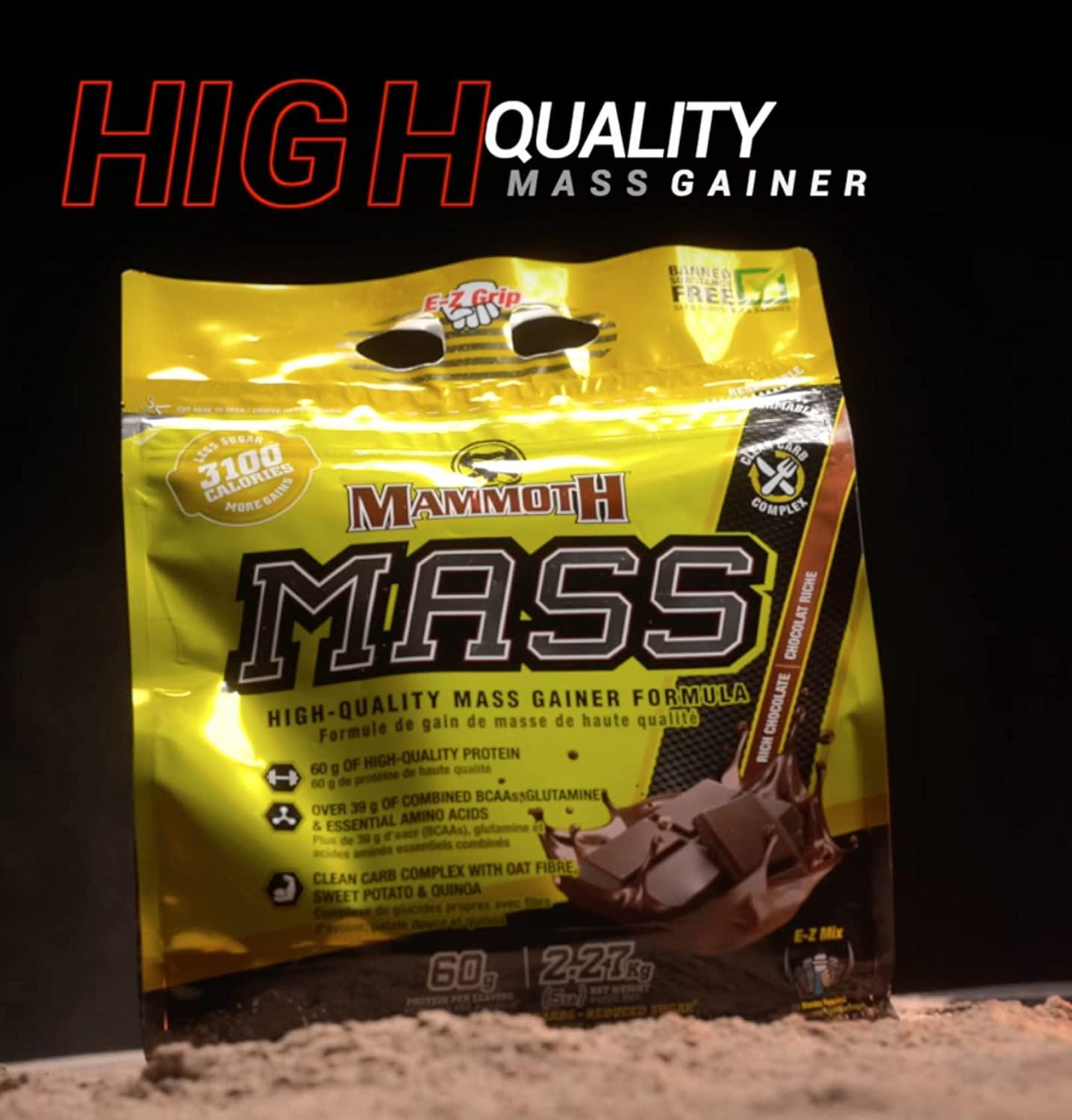 MAMMOTH Mass Weight Gainer Powder 15lb - High Calorie Protein Shake for ...