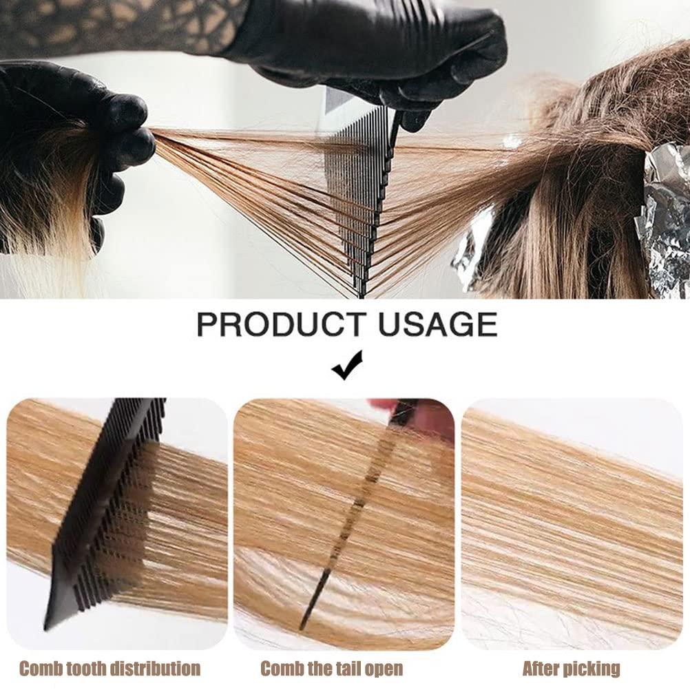 Balayage Highlighting Comb with Rat Tail and Alligator Clips - Hair ...