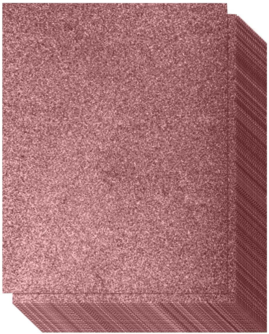 Rose Gold Glitter Cardstock - 20 Pack - 8.5 x 11 Inches - Premium Non ...