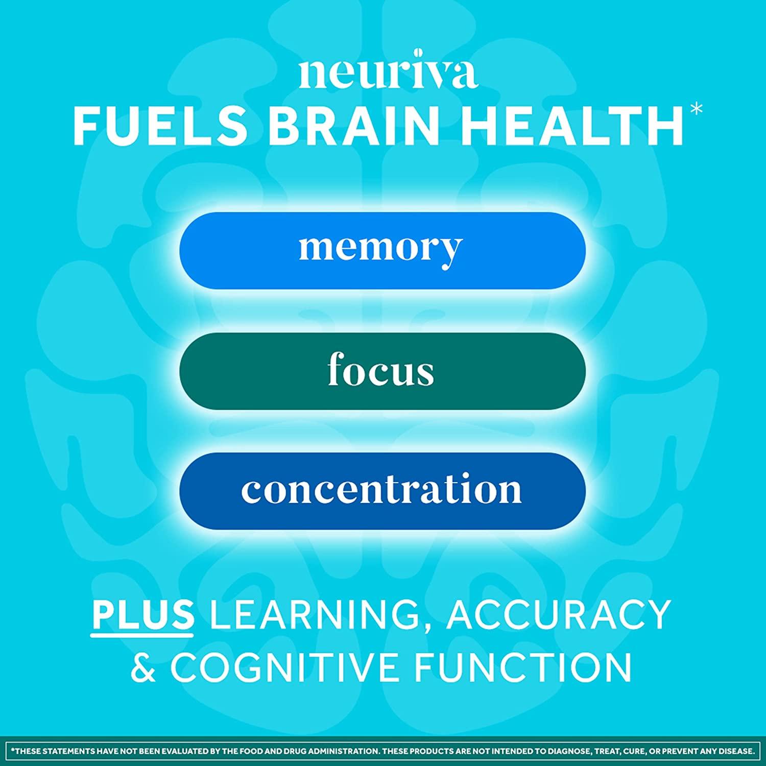 NEURIVA Plus Brain Supplement: Memory, Focus & Concentration | Vitamins ...