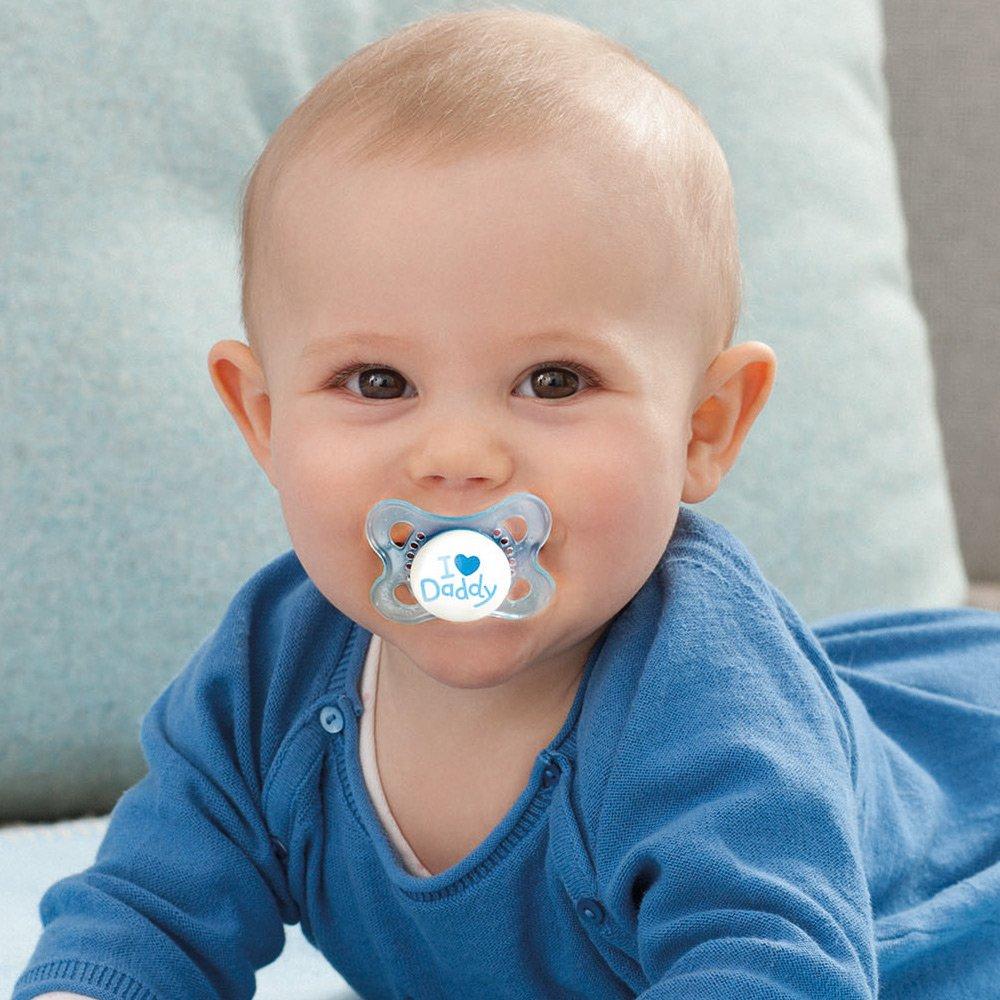 MAM Skin Soft Silicone Pacifier Set for Boys (0-6 mo) - 4 Pacifiers + 2 ...