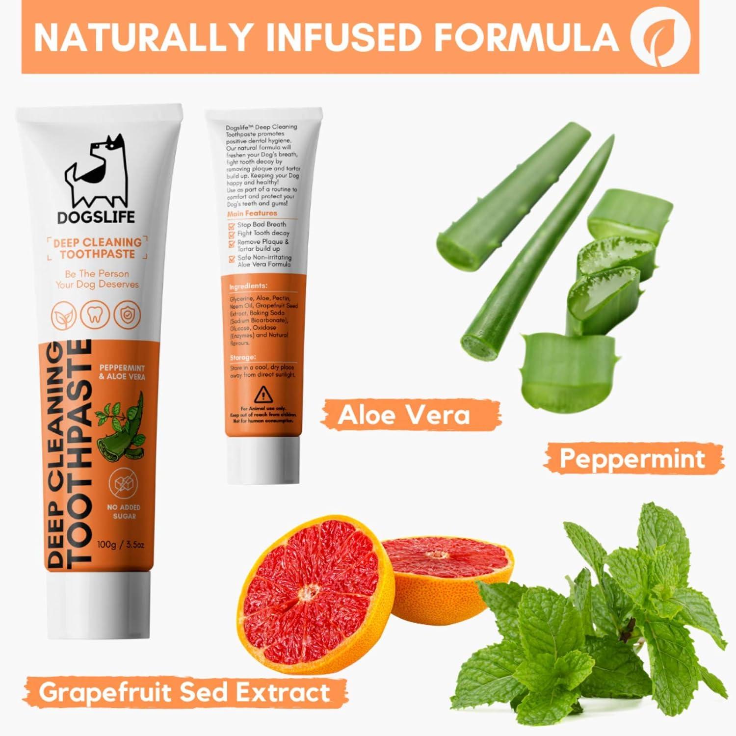 Natural Dog Toothpaste | 100g Mint Pet Toothpaste for Dental Care ...