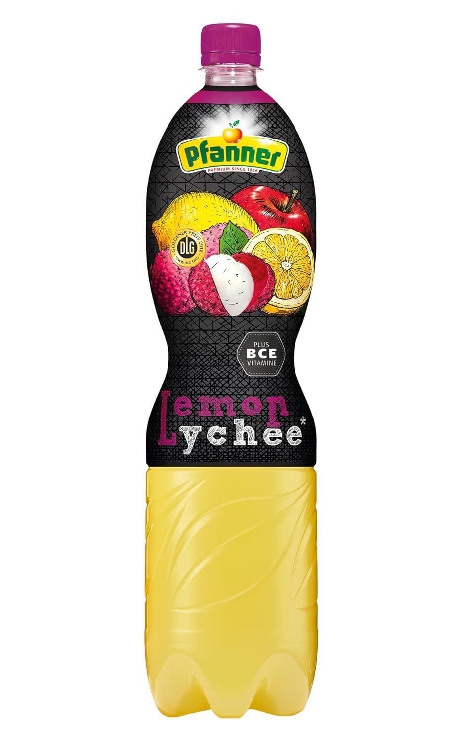 Buy Pfanner Lemon-Lychee Juice Drink (6 x 1.5L) - Multi-Fruit Beverage ...