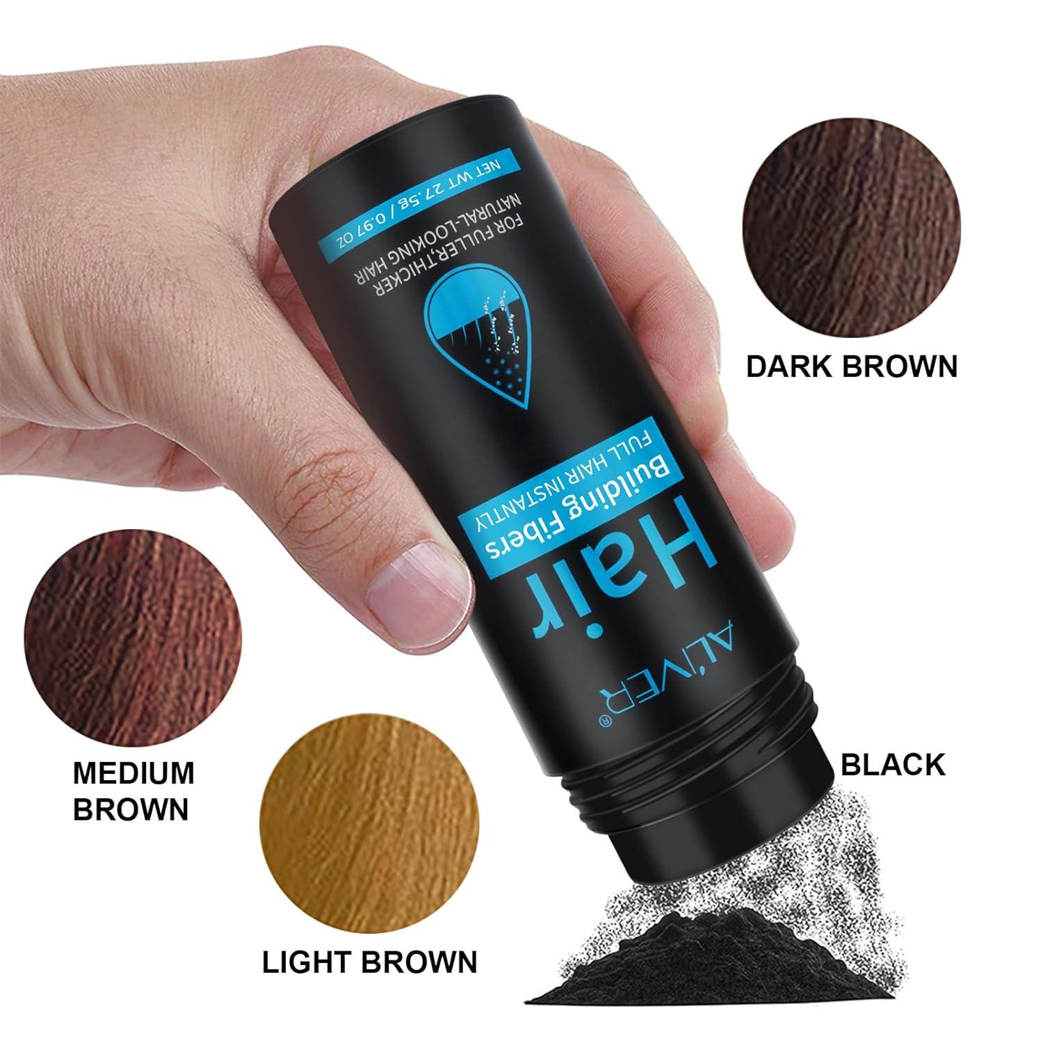 Shop Purple Hair Medium Brown - 100% Natural Keratin Hair Fiber Powder ...