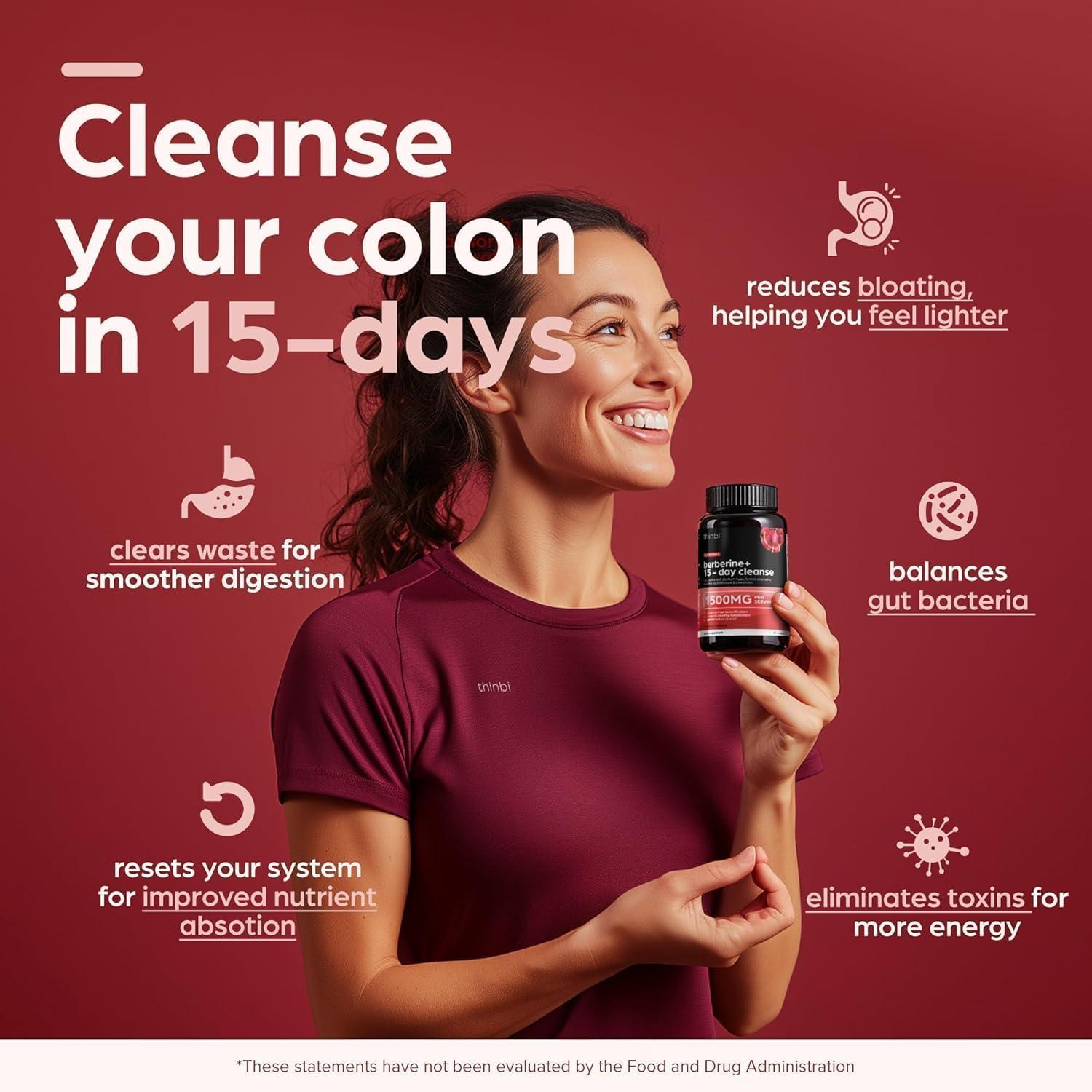 Advanced Ketogenic Colon Cleanse with Berberine 1500mg 15 Day Parasite ...