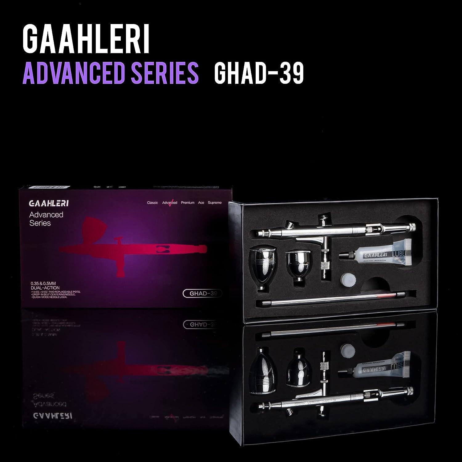 Gaahleri Airbrush Kit | Dual-Action Gravity Airbrush Gun with 1/2 & 1/4 ...