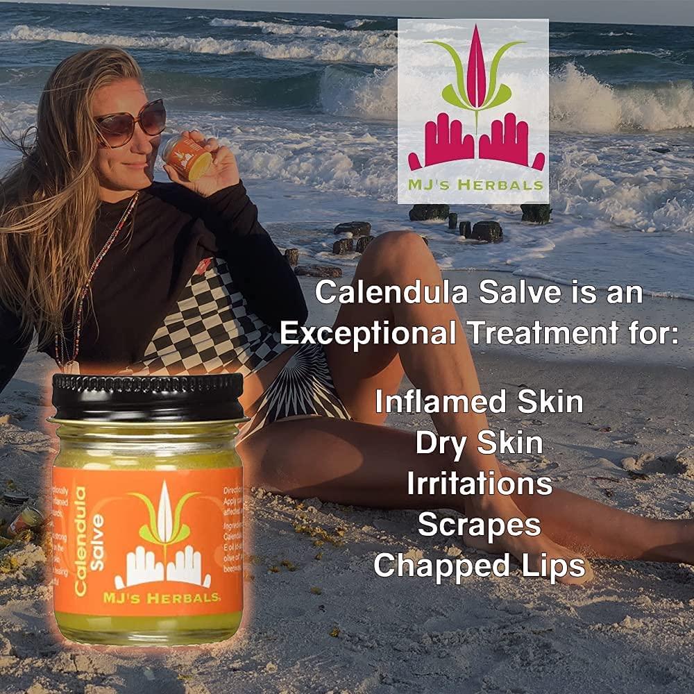 MJs Herbals Calendula Salve | Skin Soothing Eczema Cream 1 oz - Organic ...