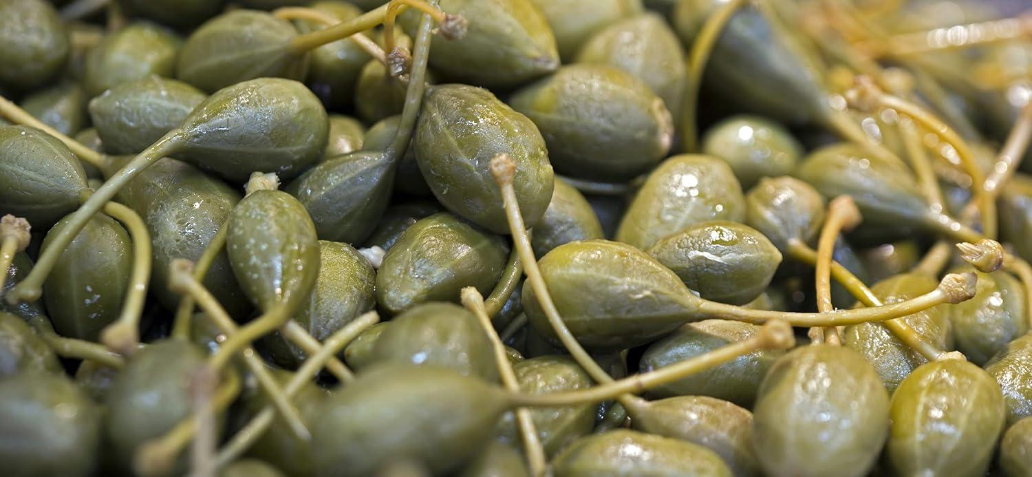 Hymor Caper Berries with Stem - 6x 400g Glass Jars | Authentic Salted ...