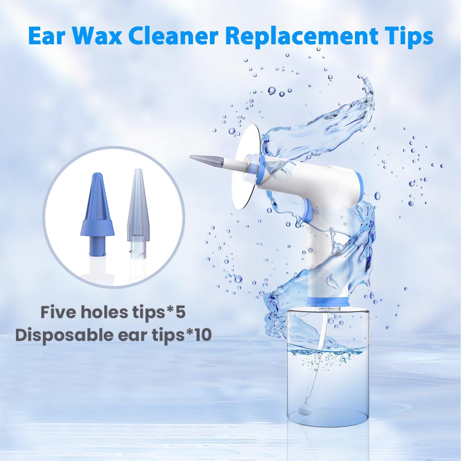 Ear Wax Cleaning Kit - 5 Jet Stream Outlet Ear Cleaner with 5 ...