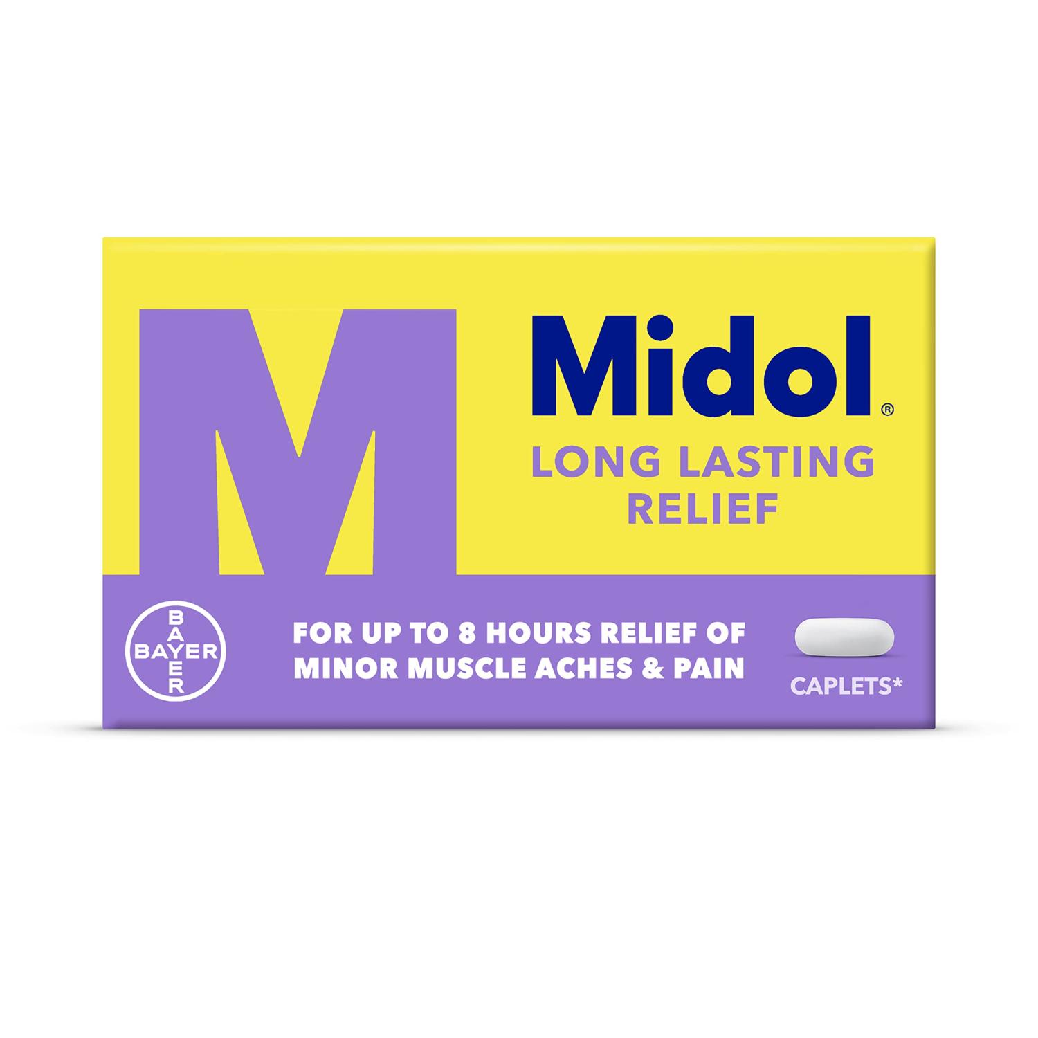 Midol Long Lasting Relief Menstrual Pain Reliever & Fever Reducer ...
