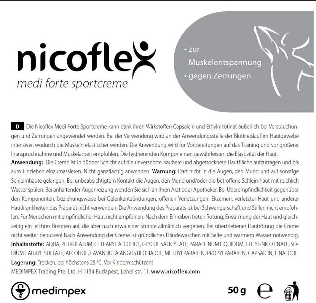 Nicoflex Capsaicin Ointment 50g | Heat Relief for Muscle Relaxation ...