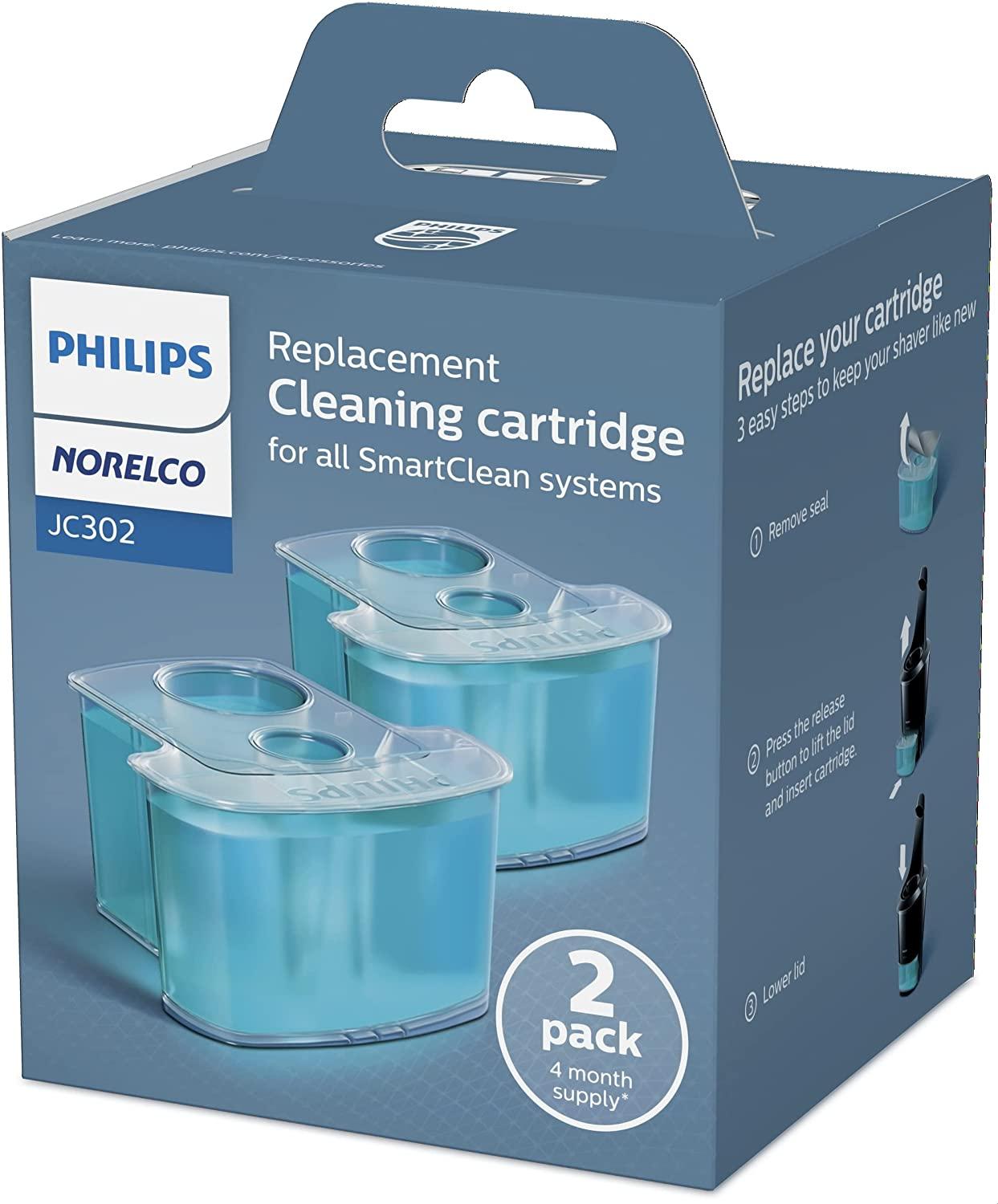 Philips Norelco SmartClean System Cleaning Cartridges - 2 Count (JC302 ...
