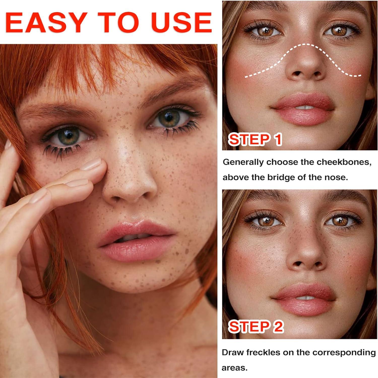 how to draw natural looking freckles