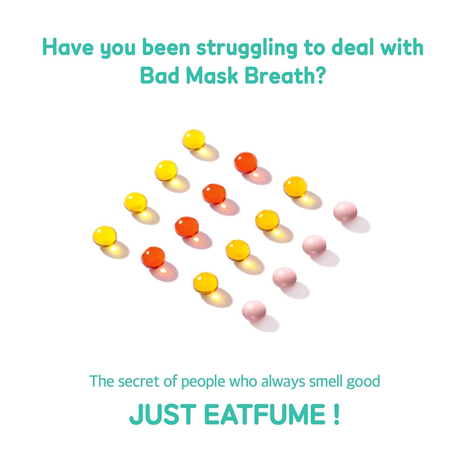 EATFUME Breath Freshener Capsules - Vegetarian Bad Breath Saver with ...