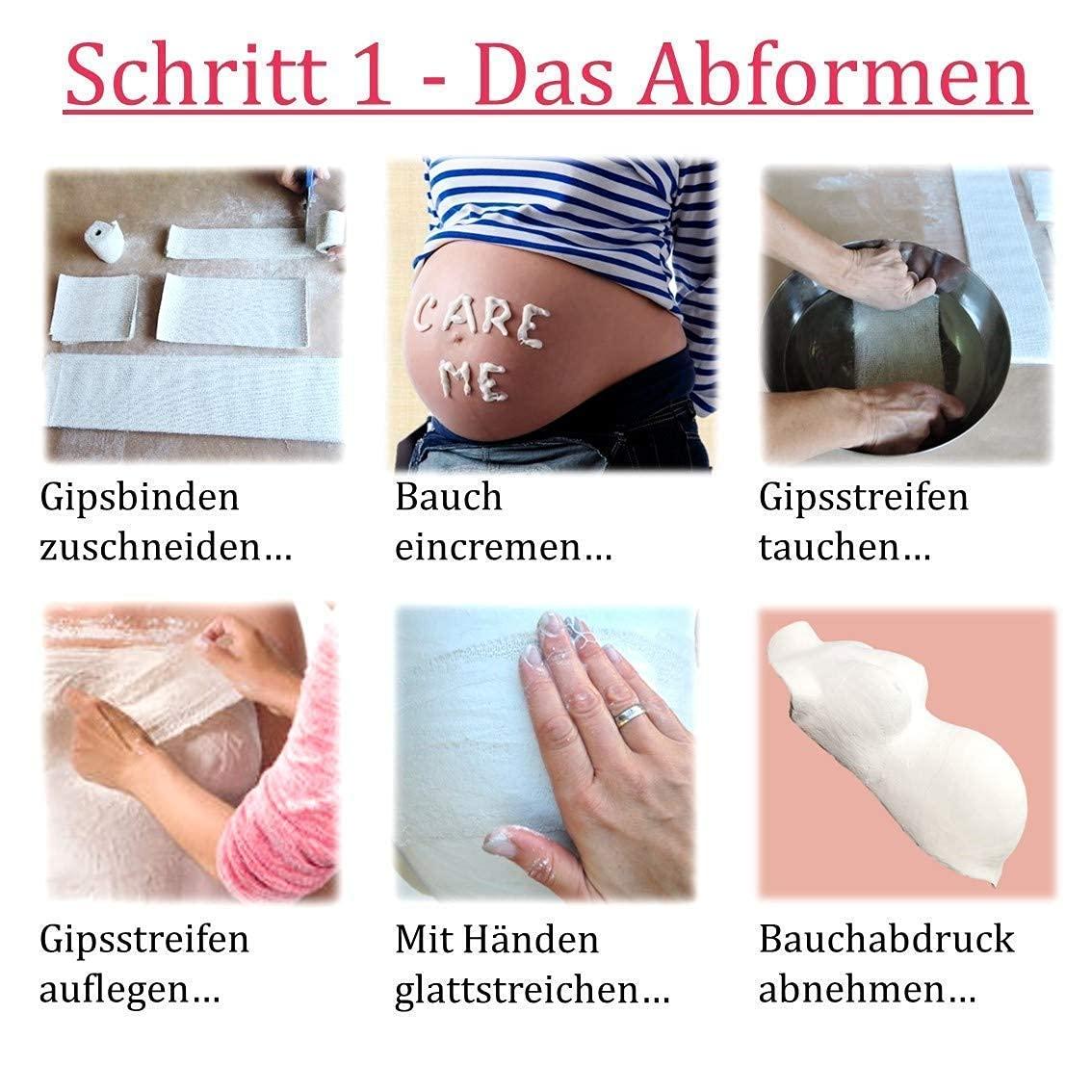 All-Inclusive Baby Belly Plaster Cast Set | Complete Pregnancy Belly ...