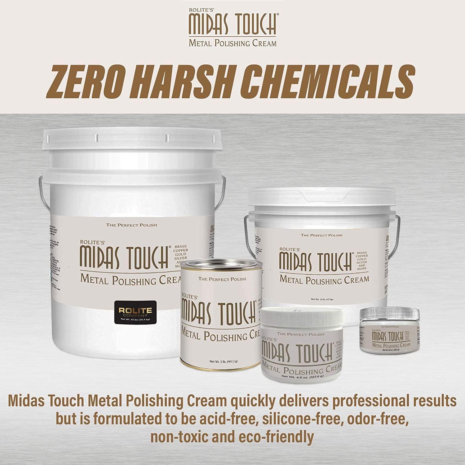 Rolite Midas Touch Metal Polishing Cream - Non-Toxic Cleaner for ...
