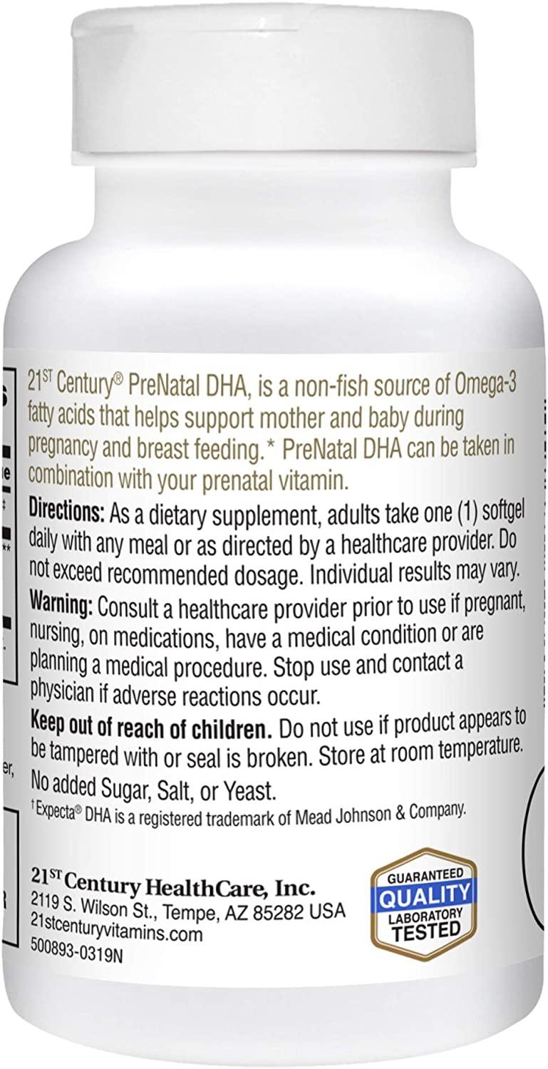 21st Century Prenatal DHA â€“ 30 Softgels for Expecting Moms | Buy Now ...