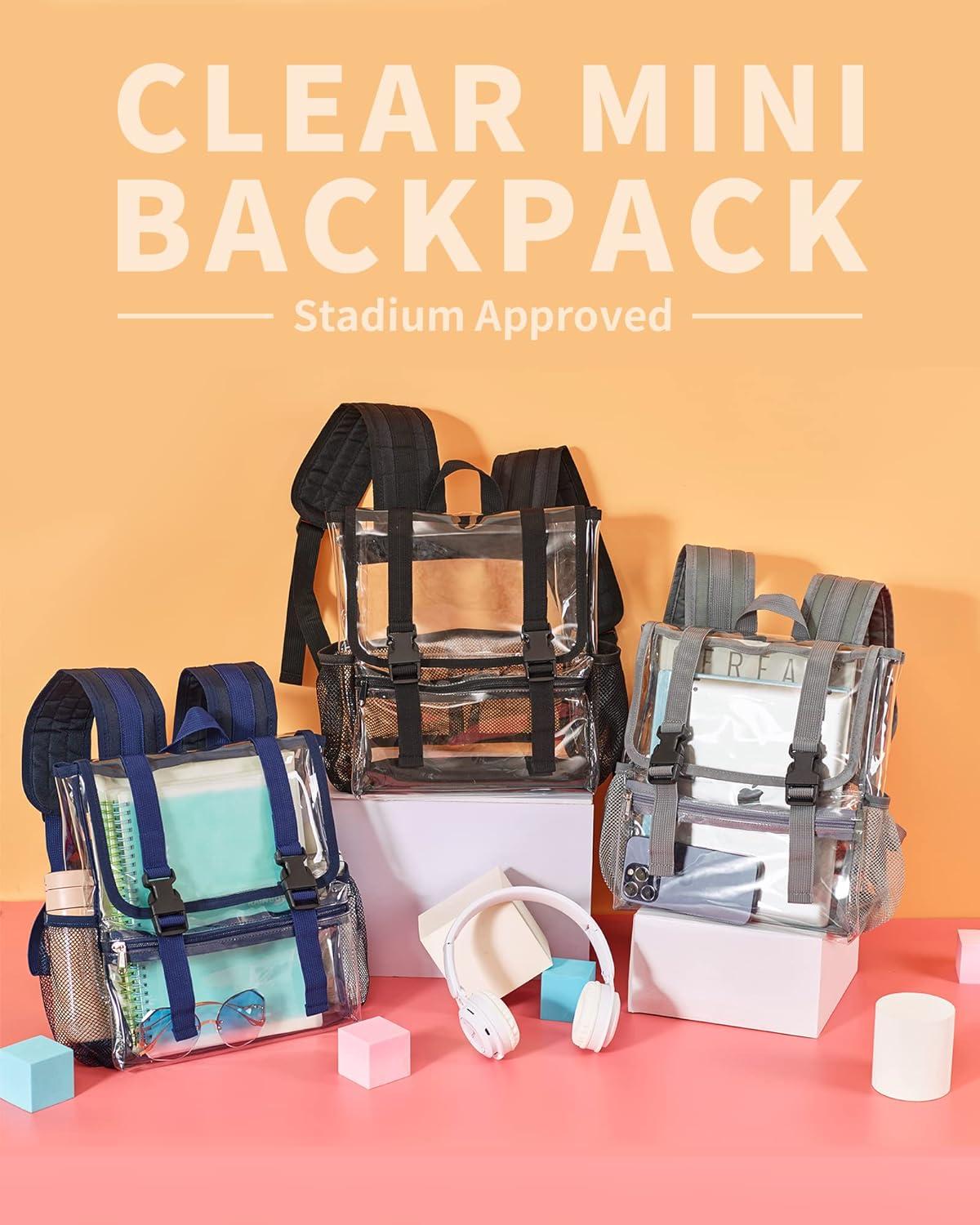 Vorspack Clear Mini Stadium Approved Backpack with Water Holders ...