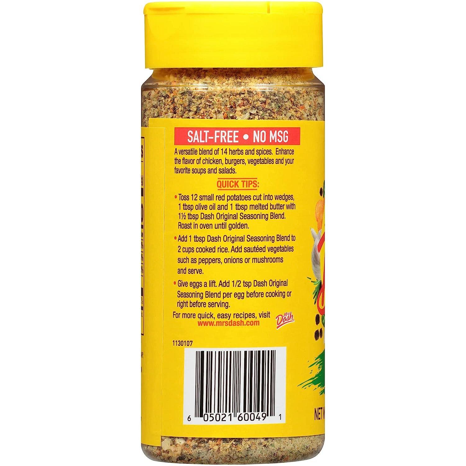 Mrs Dash Original Blend Salt-Free Seasoning 6.75 oz - No Sodium, No ...