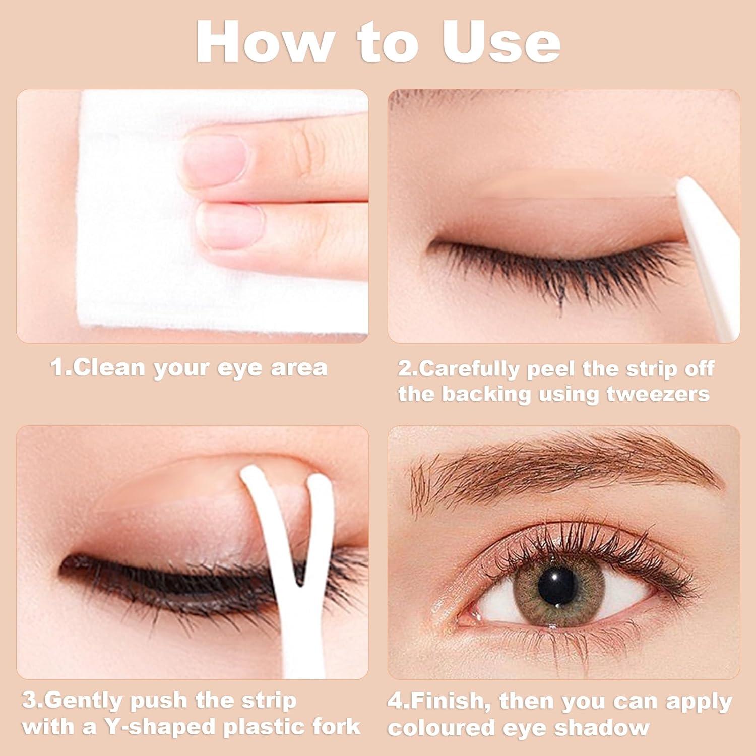 Invisible Eyelid Lifter Strips - 200 Pcs Glue-Free Double Eyelid Tapes ...
