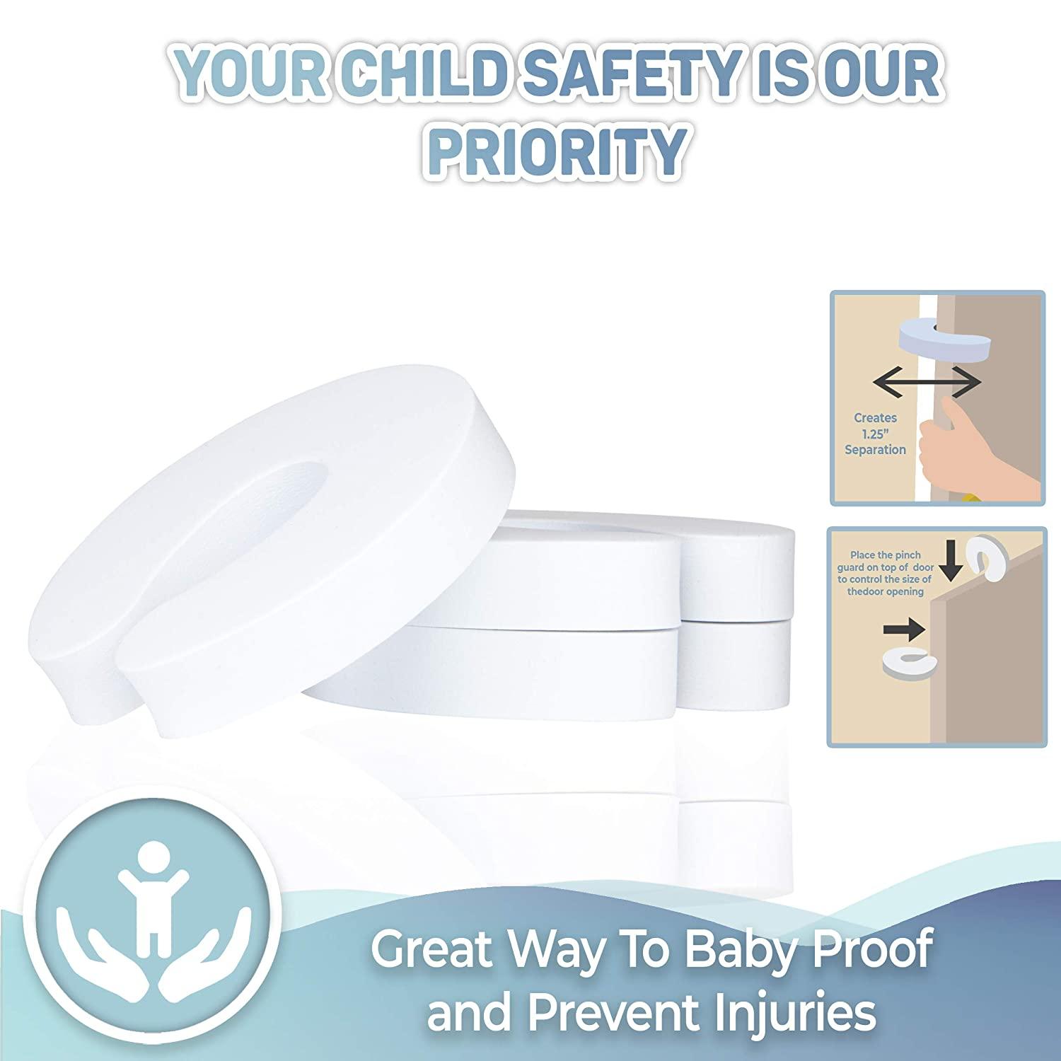 Budding Sprout Durable Door Pinch Guards (6-Pack) Slick-Safe Design ...