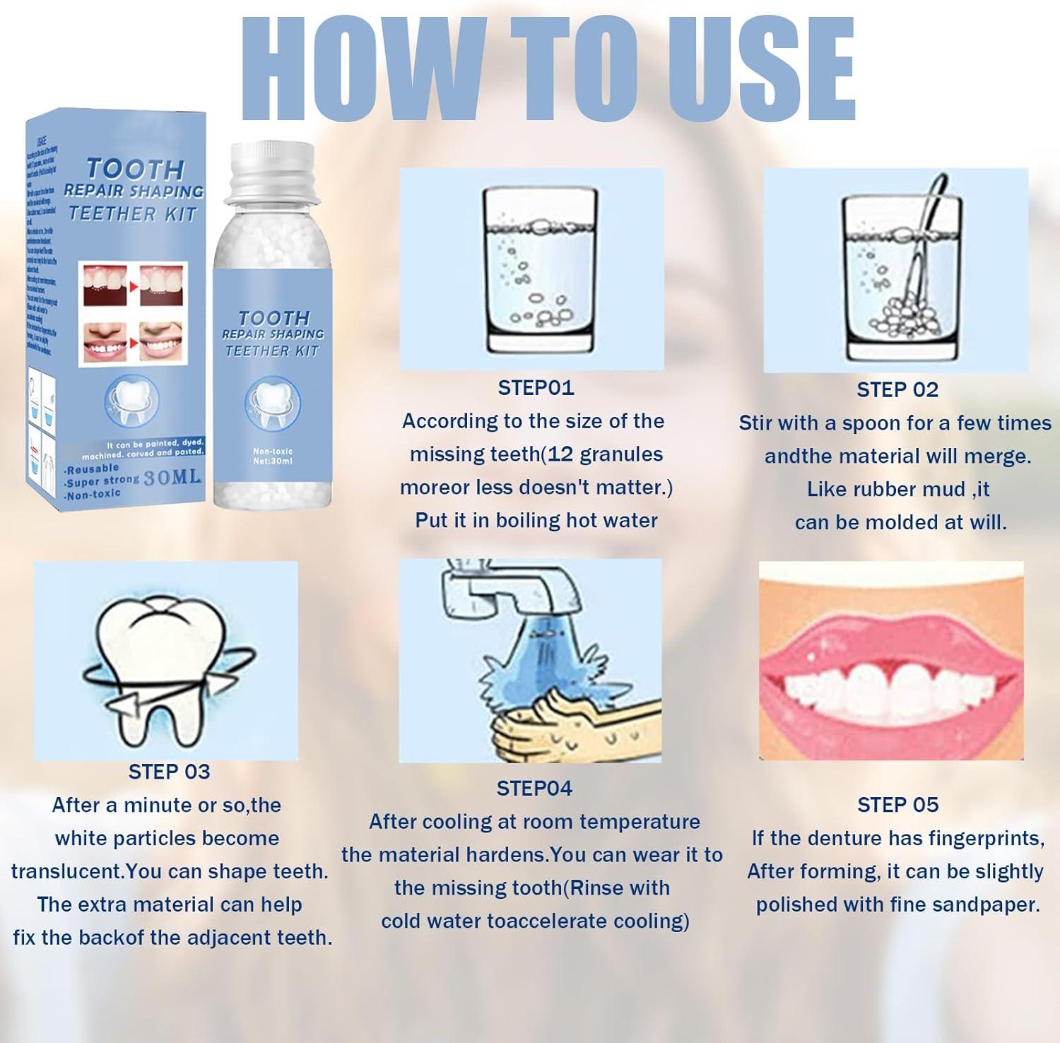 Temporary Dentures & Dental Repair Kit | Provisional & Adhesive Fake ...