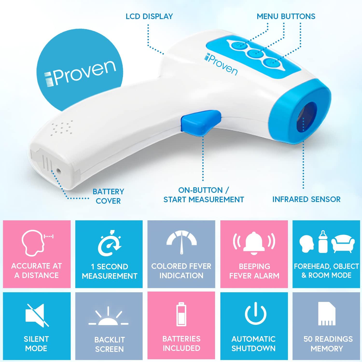 Infrared No Touch Forehead Thermometer - Digital Medical Thermometer ...