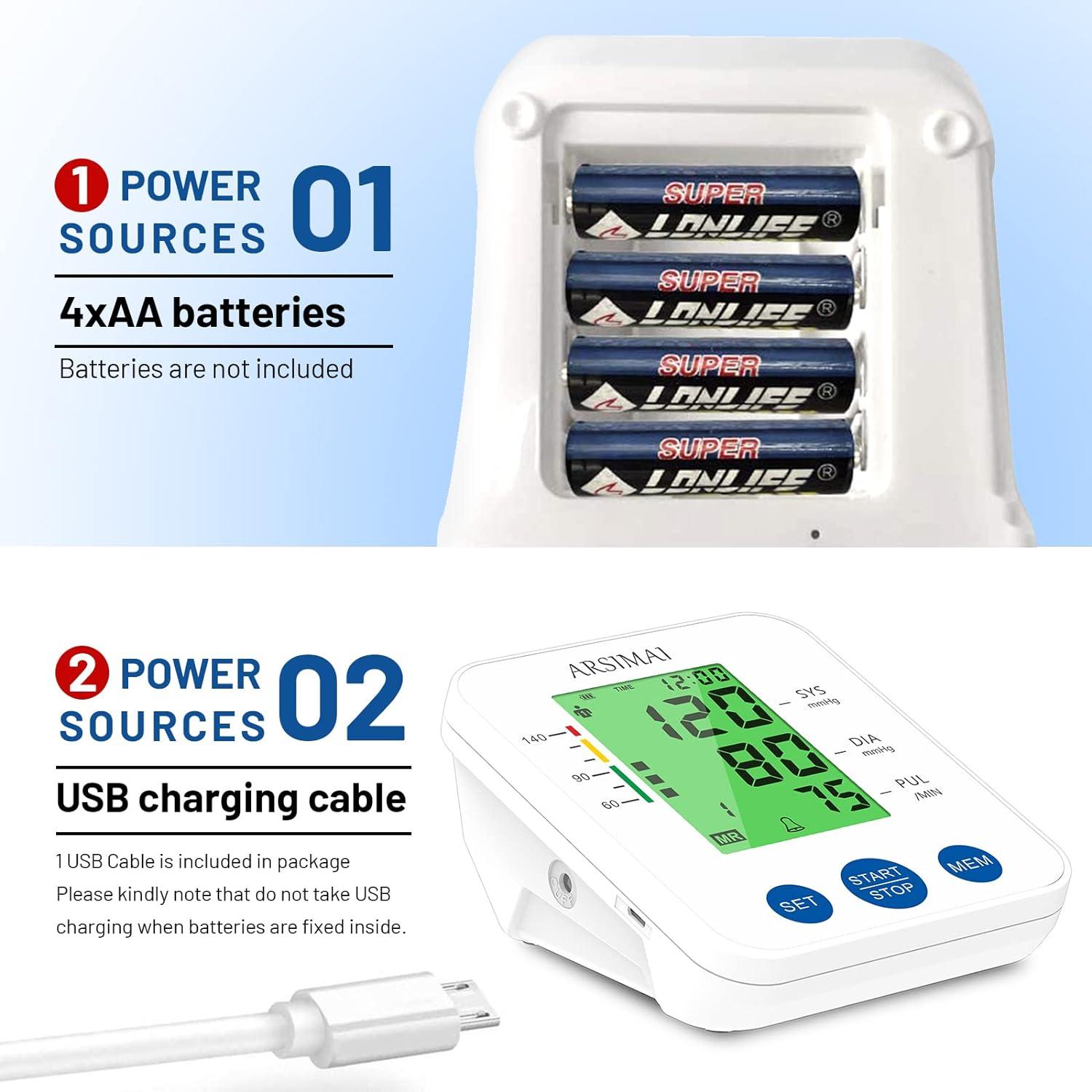 Home Blood Pressure Monitor with Large Cuff & Backlit Screen - 2x99 ...