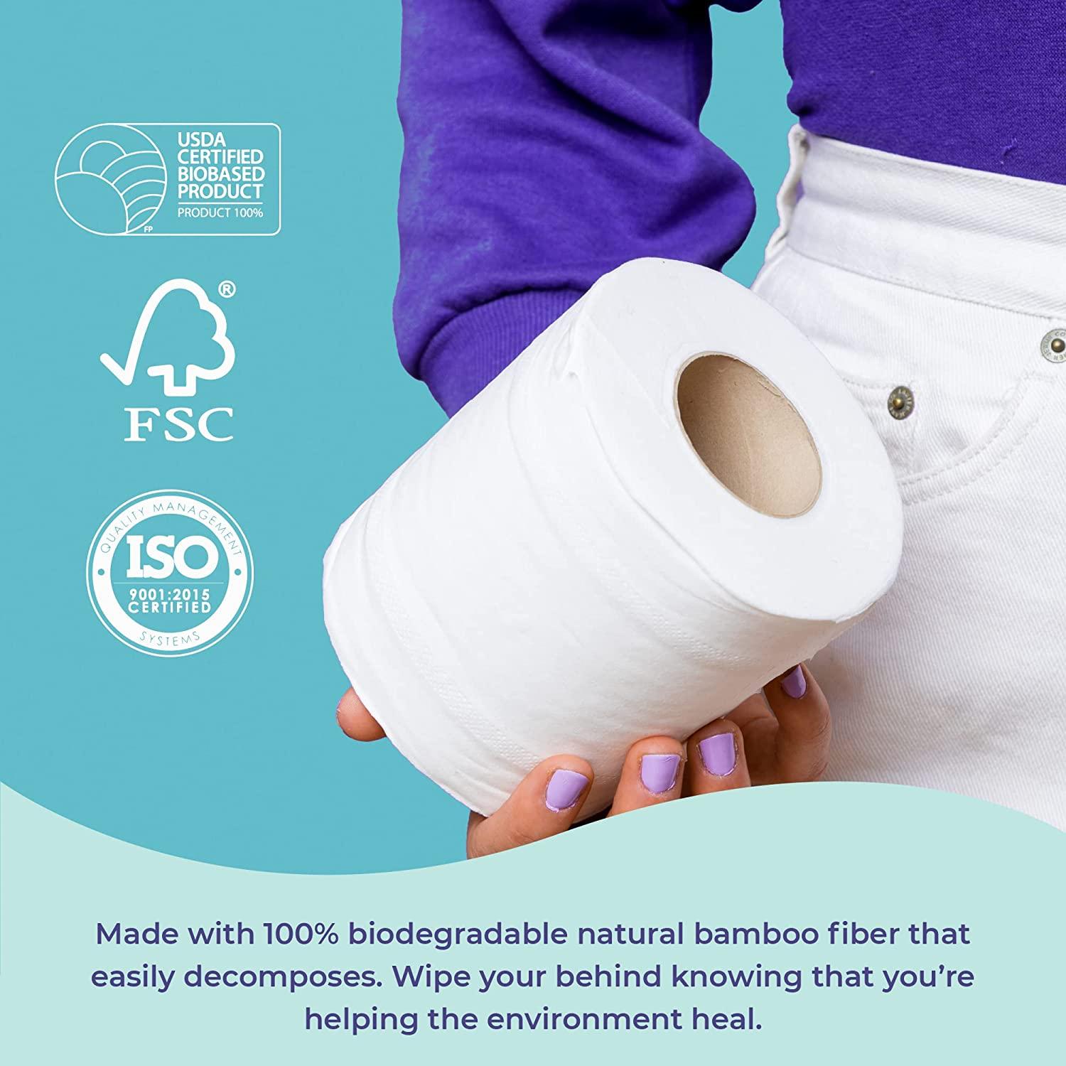 Bim Bam Boo Bath Tissue - 12 Count Eco-Friendly Toilet Paper | Buy Now ...