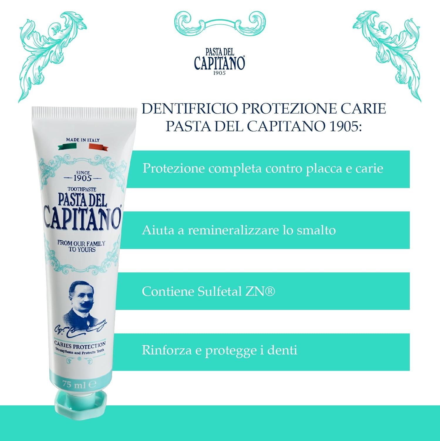 Pasta del Capitano 1905 Caries Protection Toothpaste - Antibacterial ...