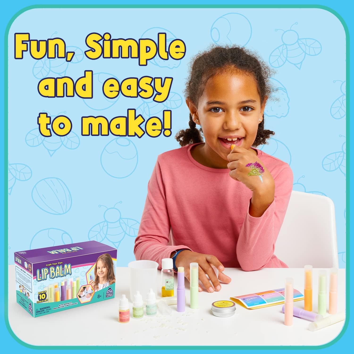 PURPLE LADYBUG Kids Lip Balm Making Kit - Natural Ingredients, Great ...