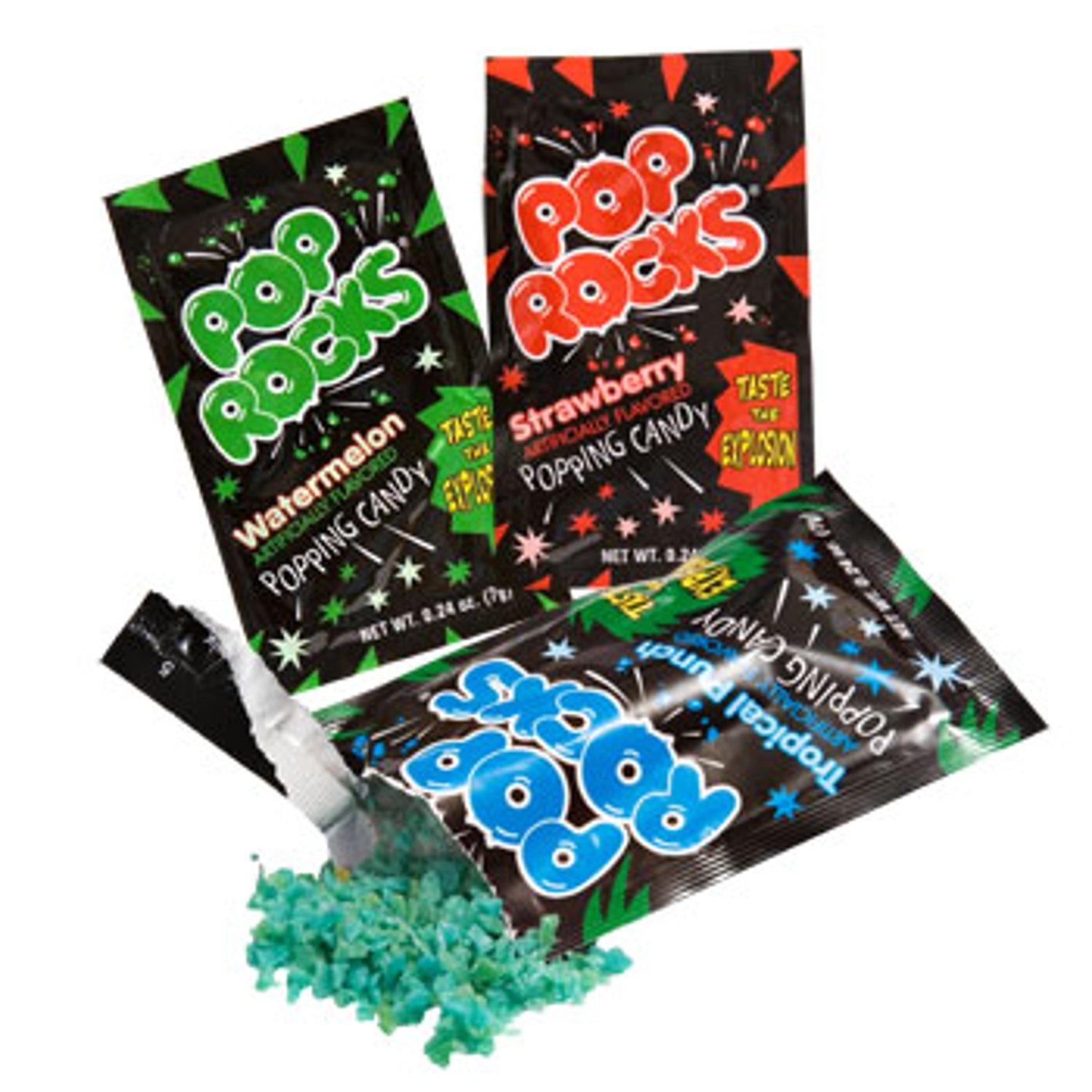 Pop Rocks Popping Candy 3-Pack - Watermelon, Strawberry, Tropical Punch ...