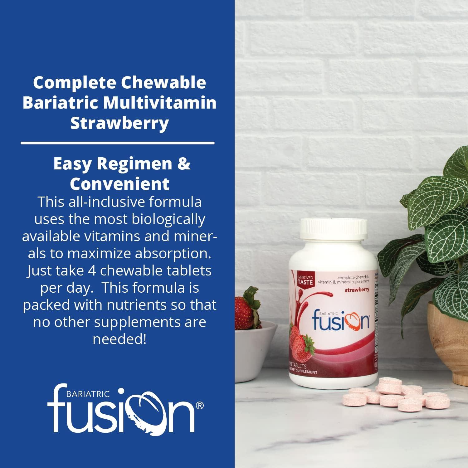 Bariatric Fusion Strawberry Chewable Multivitamin with Iron - 120 ...