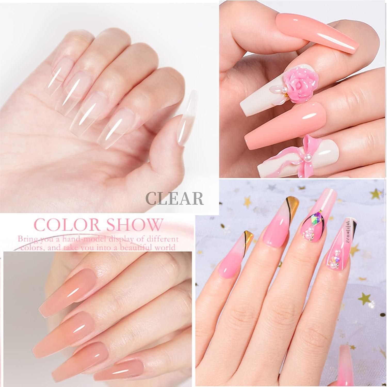 Colorful Acrylic Powder Set for Nail Extensions - 3 Colors Acrylic Nail ...