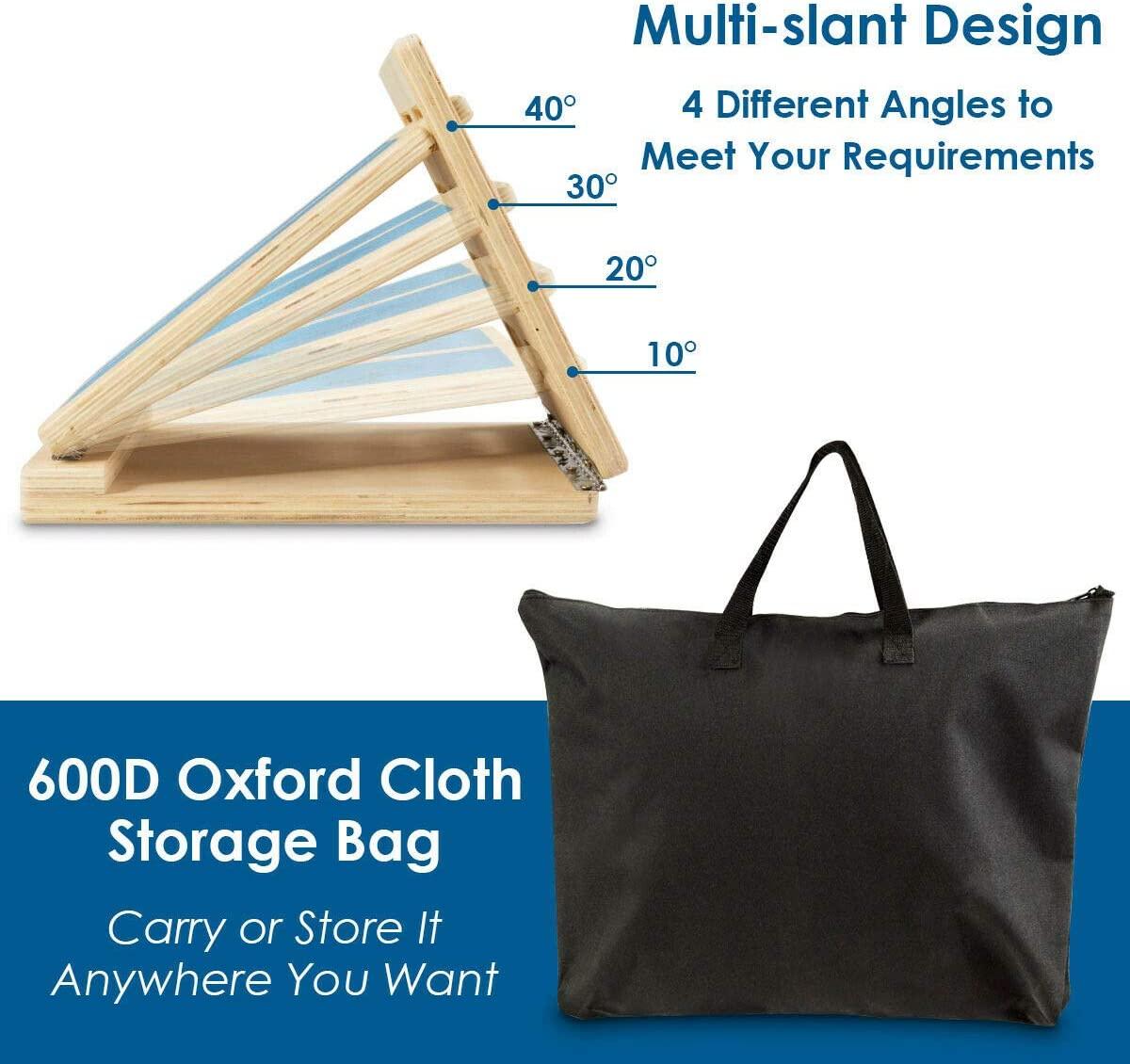 Goplus Slant Board - 4-Level Adjustable Wooden Incline Stretch Board ...