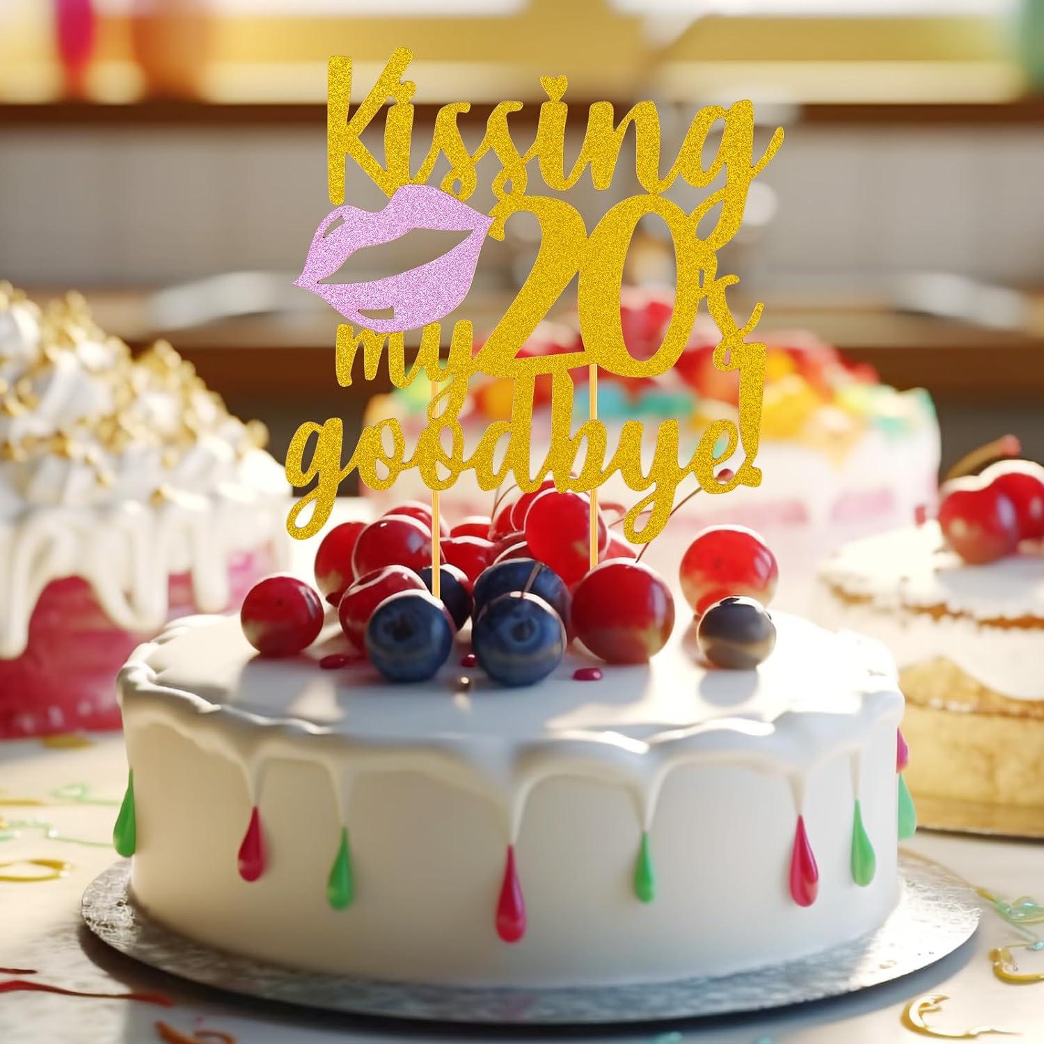 Happy 20th Birthday Cake Topper 20th Birthday Decorations for Her Happy ...