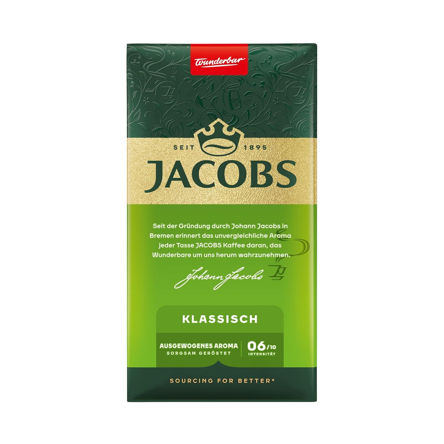 Buy Jacobs Filter Coffee Auslese Classic 500g - Premium Ground Coffee ...