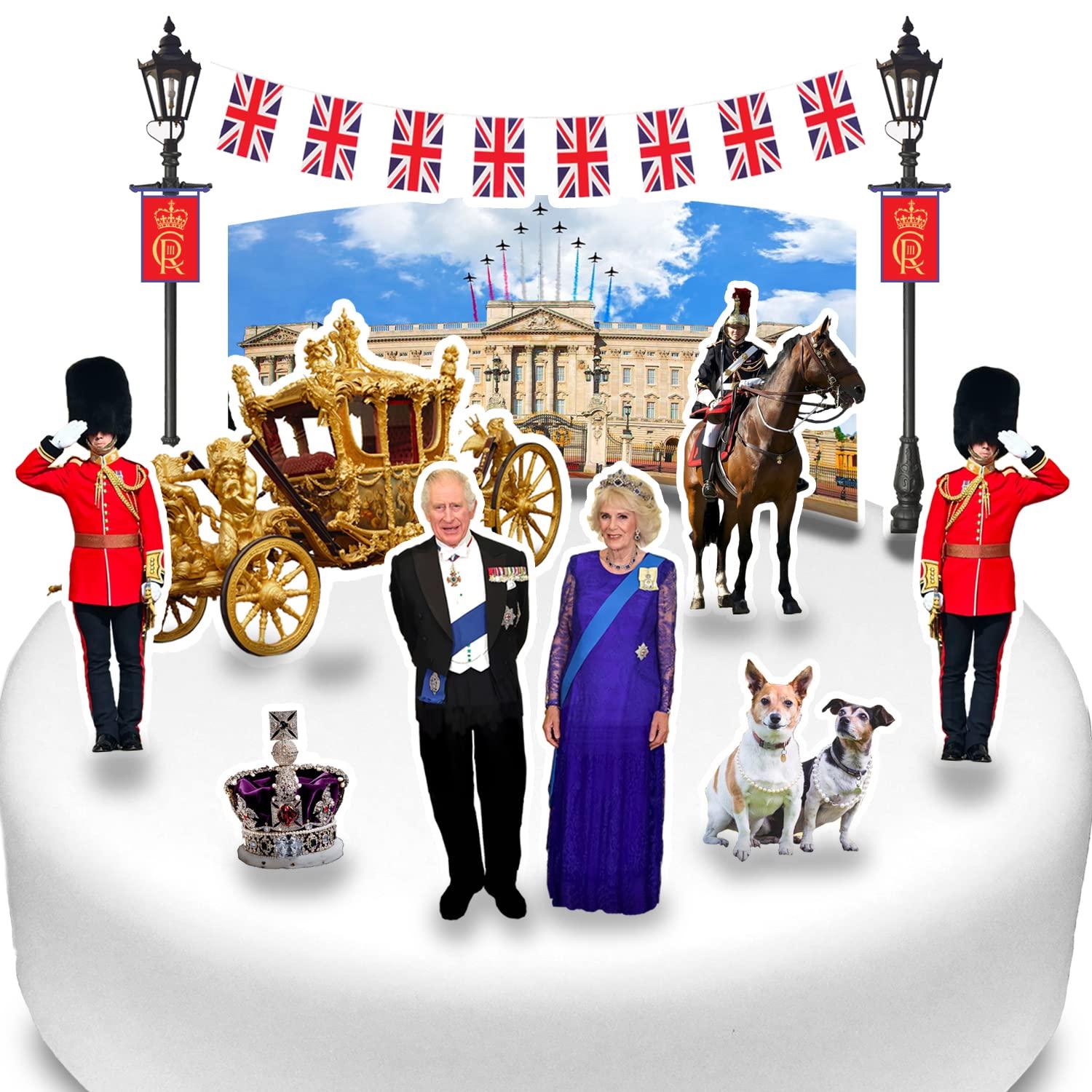 Cakeshop King Charles III 3rd Coronation Camilla Scene Stand-Up Set ...