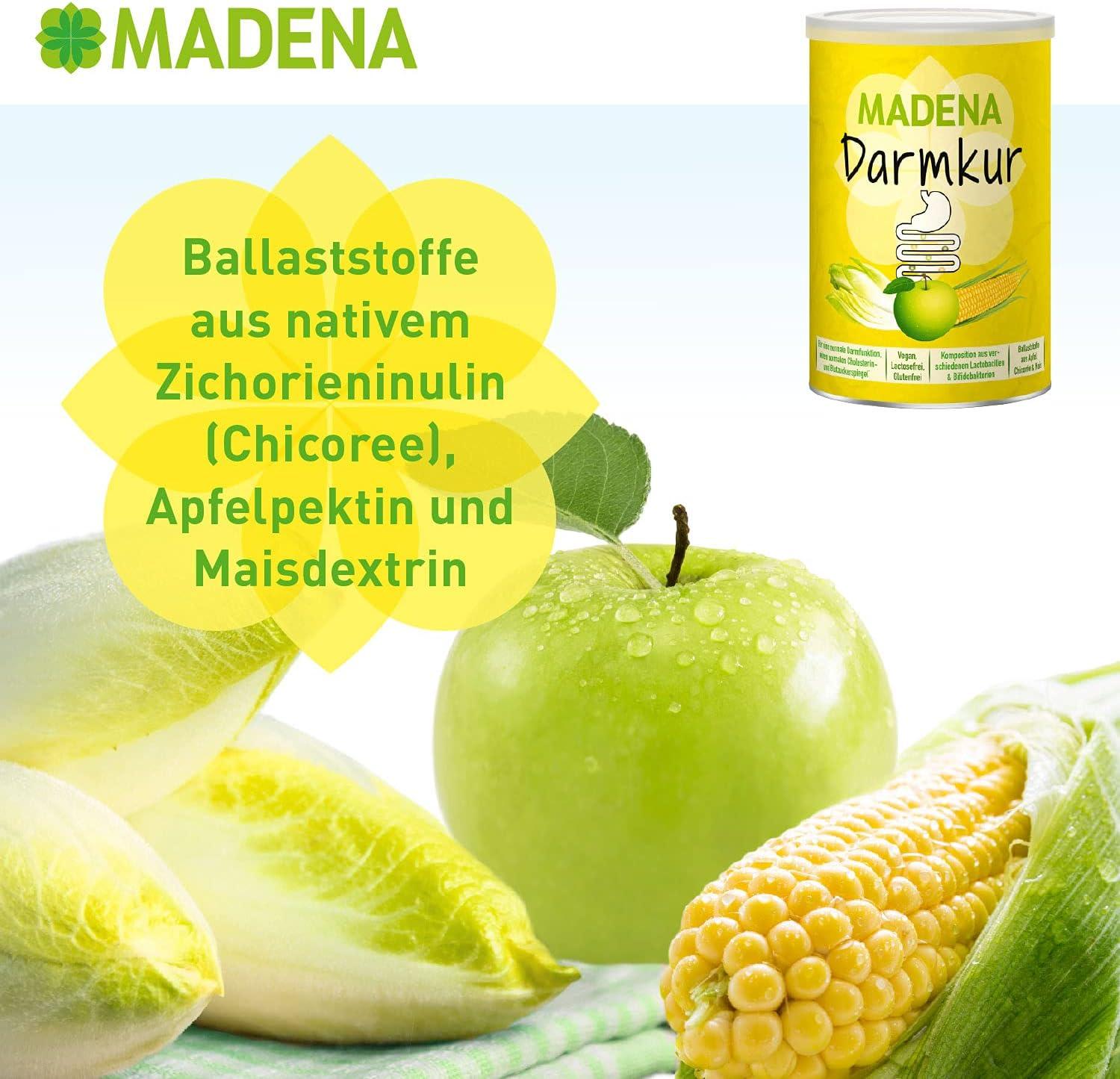 Madena Darmkur Powder 500g - Inulin Apple Pectin & Probiotics for ...