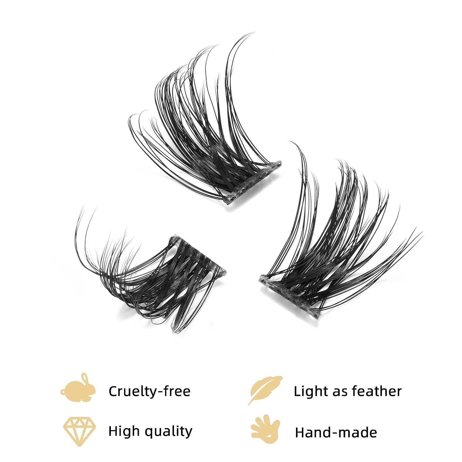 100 Pcs DIY Eyelash Extensions | Thin Stem Lash Cluster Set 10/12/14 ...